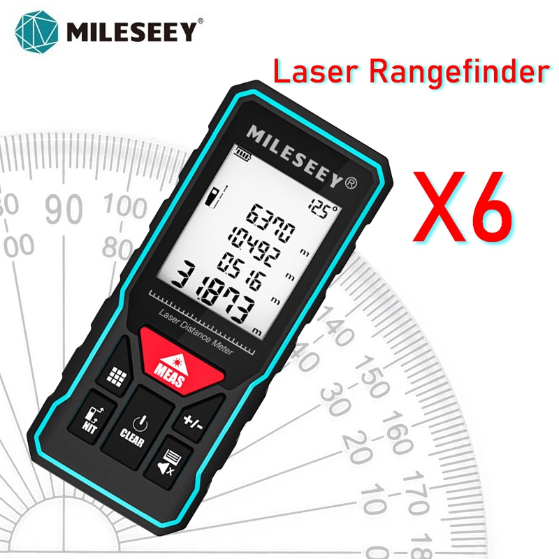Mileseey X5 X6 Laser Rangefinder 40M 60M 80M 100M Rechargeable Gauge ...