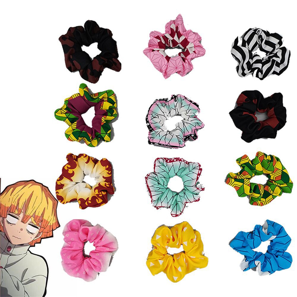 Anime Demon Slayer Cosplay Hair Ring Nezuko Zenitsu Tanjirou Makomo ...