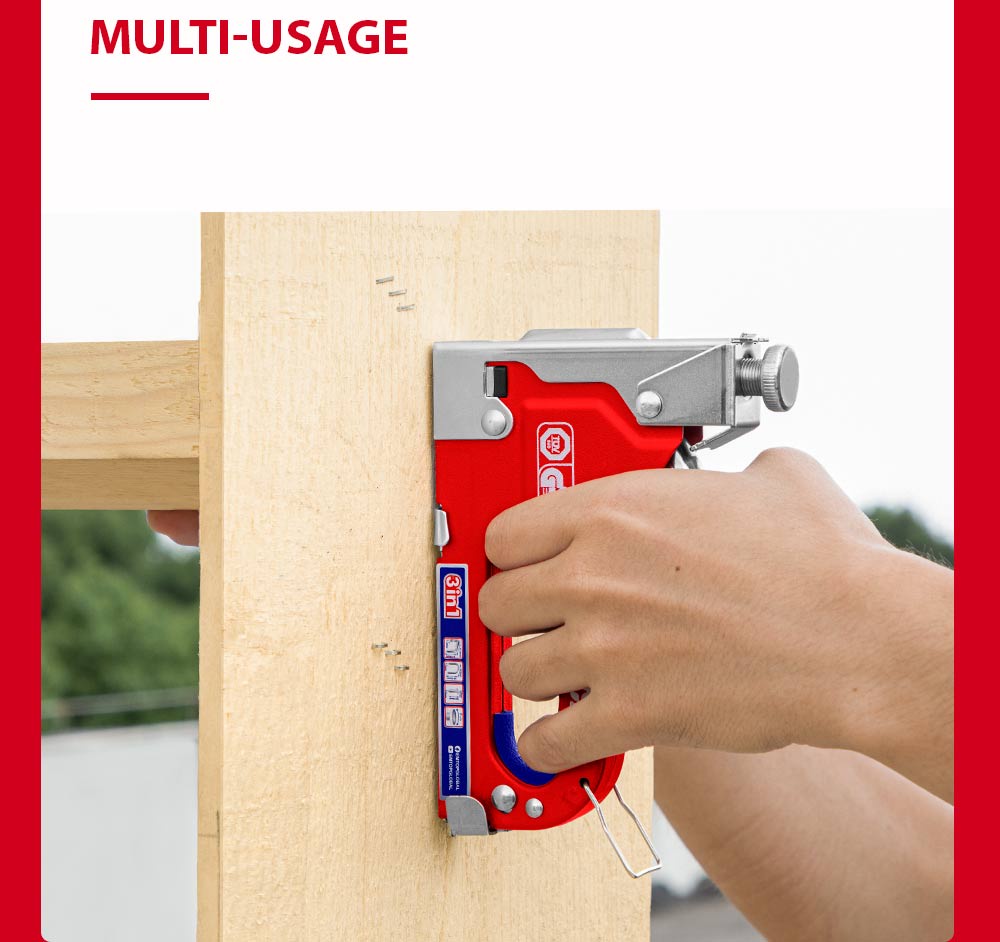 EMTOP 3 in 1 Staple Gun Kit With U-Shape Staples And Brad Nails ...