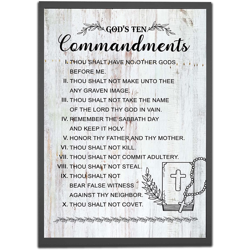 Gods Ten Commandments Poster Bible Quotes Bible Verse The 10 ...