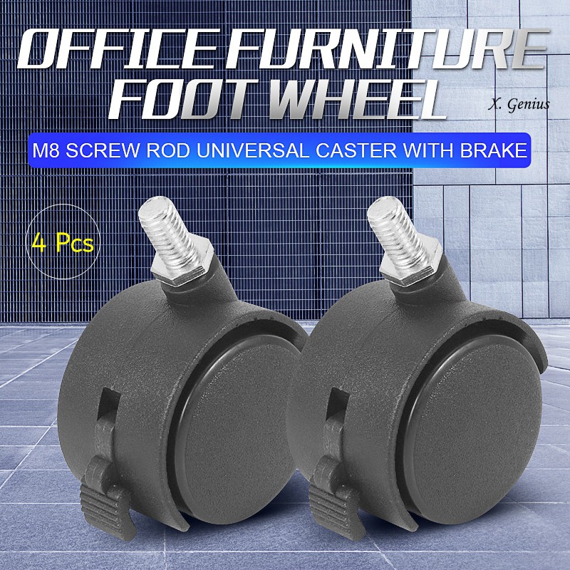 Set of 4 Screw In Caster Wheels - 2 With Lock Function | Shopee Singapore