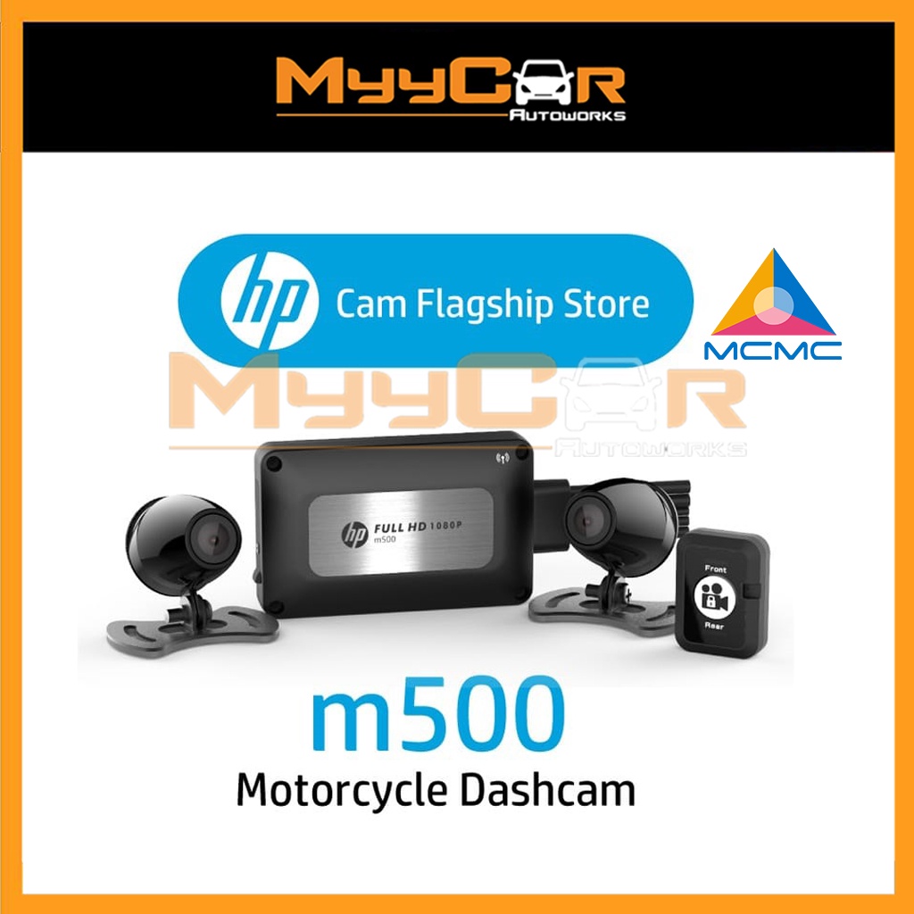 HP m500 Moto Cam -IP67 Waterproof & Heatproof-Dual camera | Compatible ...