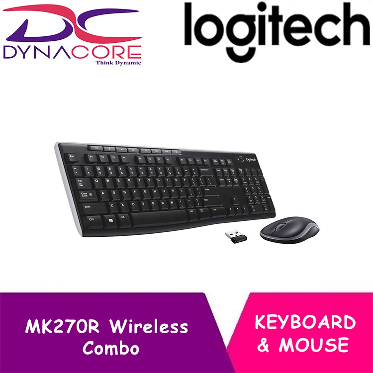 Dynacore Logitech Mk270r Wireless Keyboard And Mouse Combo 3 Years Local Warranty Shopee
