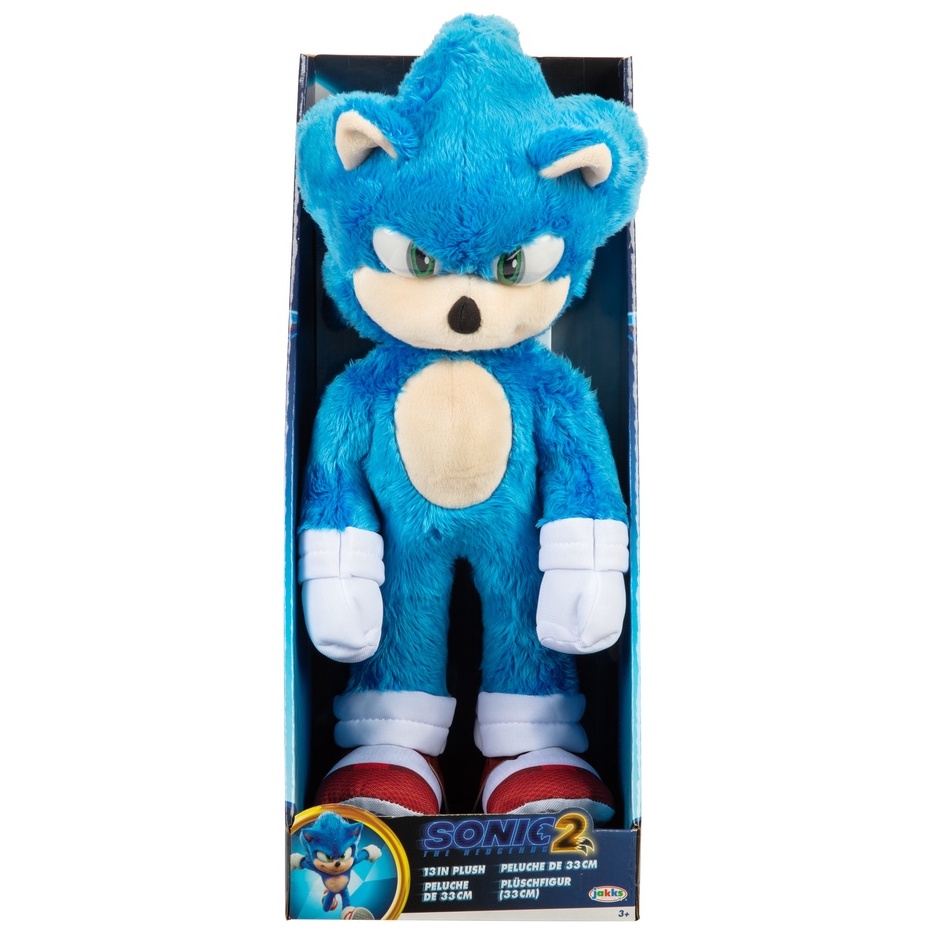 Sonic 2 the Hedgehog 13-inches Sonic Plush Action Figure, Soft Plush ...