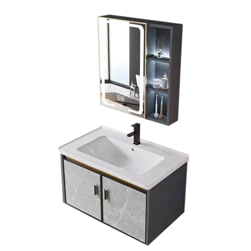 YOULITE Bathroom Cabinet With Mirror Combination Rack Toilet Wash Table ...