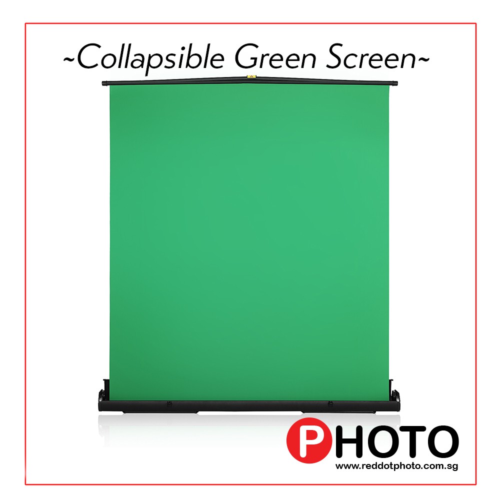 (2.3m) Pull Up Green Screen Collapsible Background Panel with Auto ...