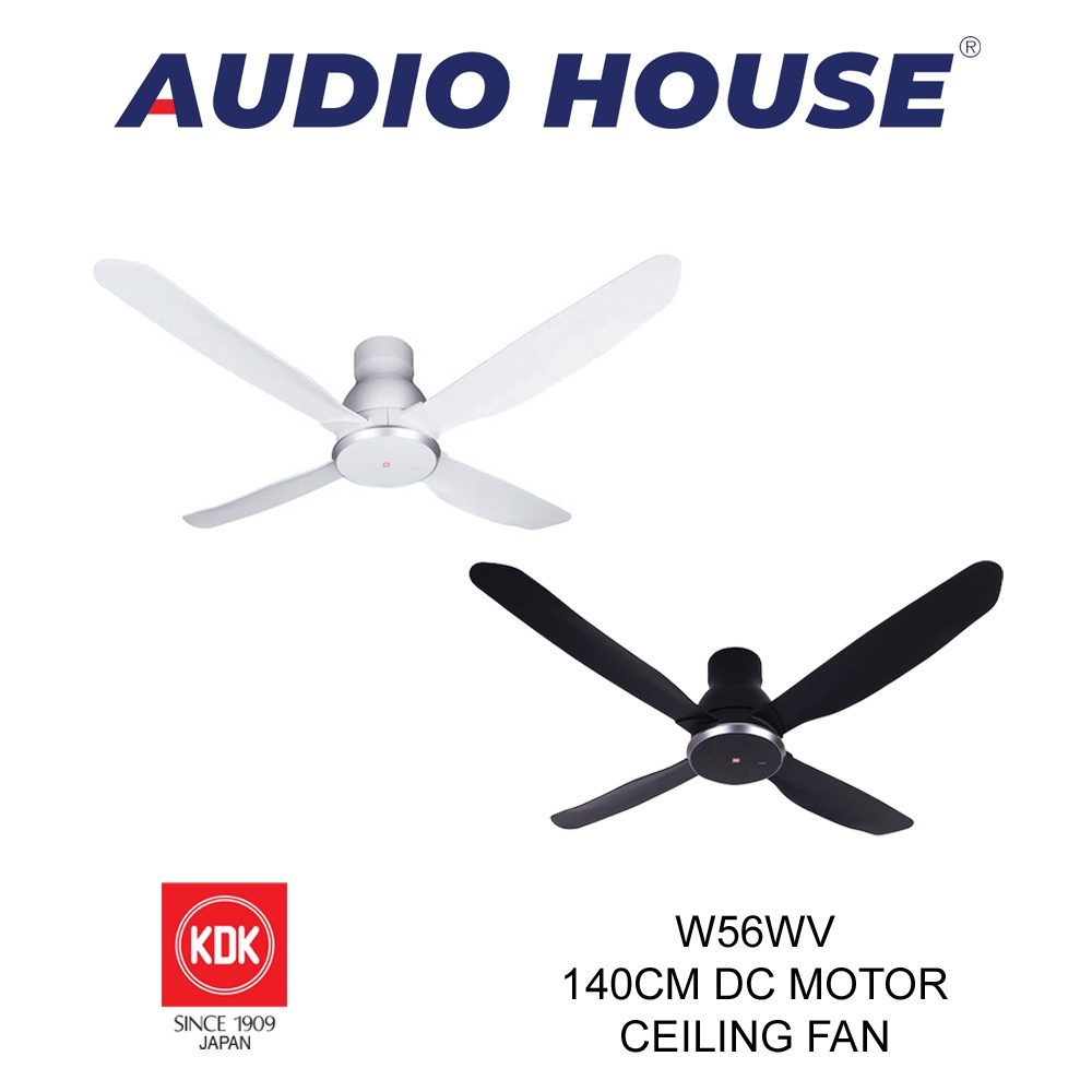 KDK W56WV 140CM DC MOTOR CEILING FAN (WHITE/BLACK) ***1 YEAR KDK ...