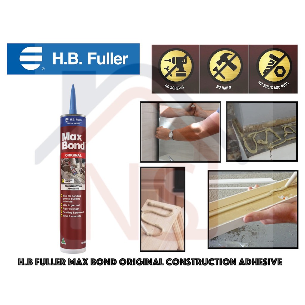 MAXBOND Construction Adhesive Original / 320g / H.B. FULLER Silicone ...