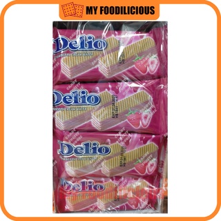 Delio Wafer Chocolate/ Milk/ Strawberry /Orange 16g x 24pcs | Shopee ...