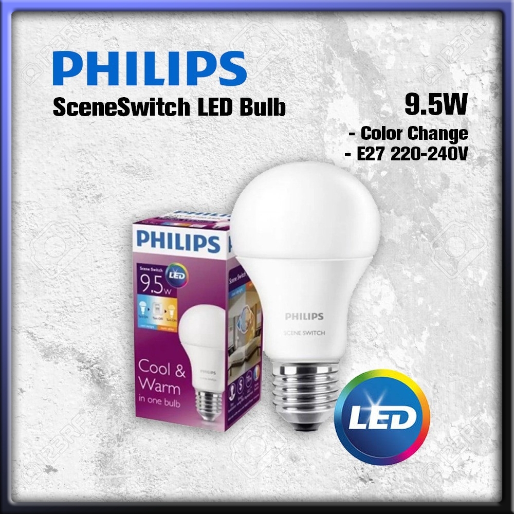 PHILIPS 2 IN 1 SCENE SWITCH 9.5W (DAYLIGHT & WARM WHITE) | Shopee Singapore