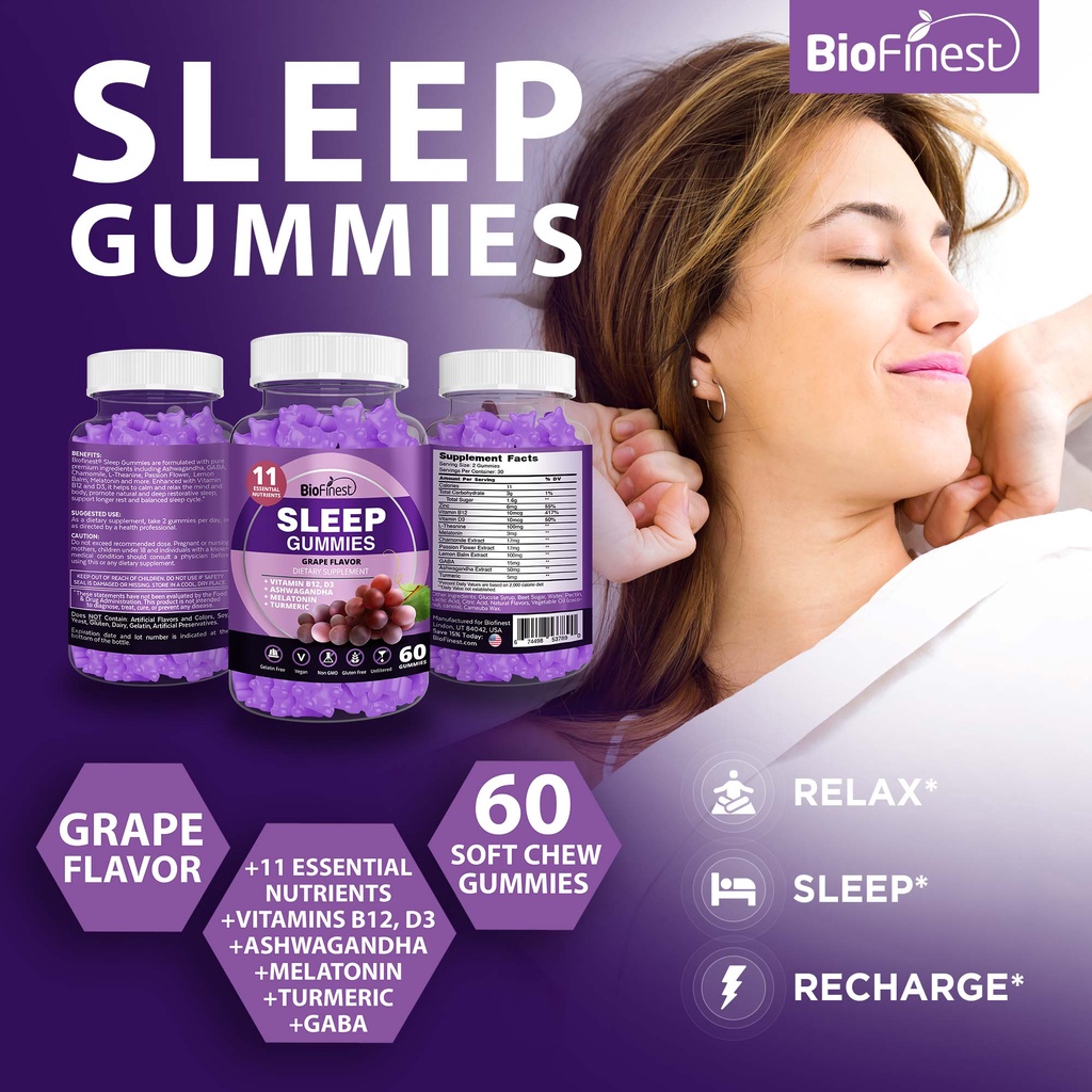 Biofinest Gummy Vitamin Supplement - Beauty Energy Sleep Metabolism Men ...