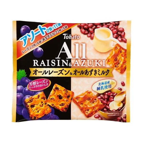 Tohato Family Size All Assorted Raisins & Azuki Milk 22s 189.2g ...