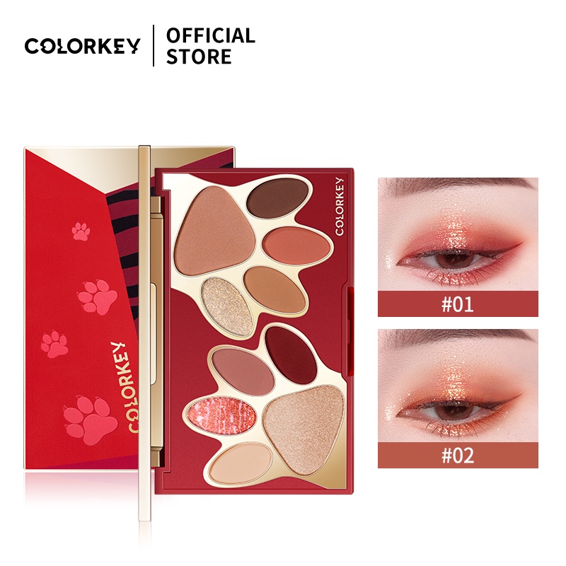 Colorkey New Year 10 Colors Eyeshadow Palette Blush Highlight Matte ...