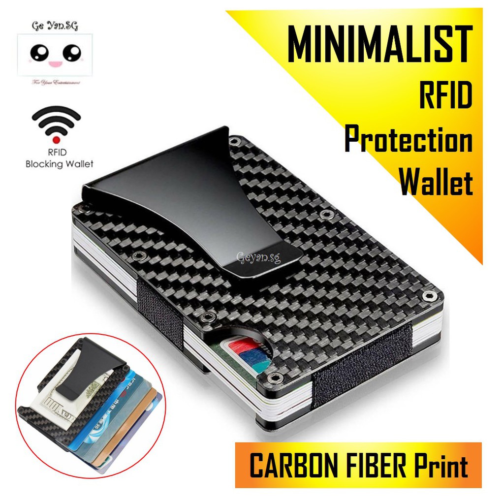 🔰SG SELLER🔰 RFID Wallet Card Holder Money Clip RFID Blocking ID Credit ...