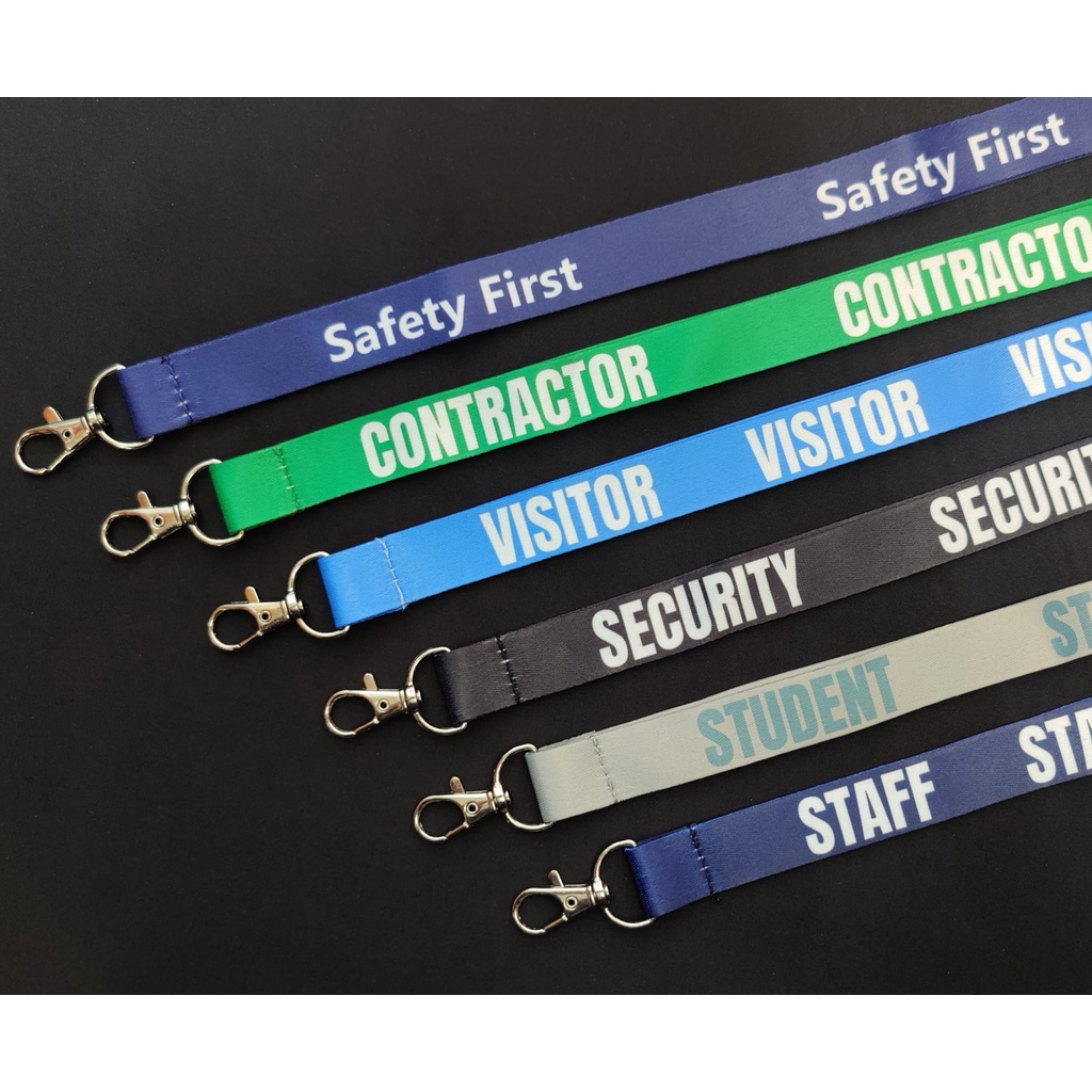 Printed Lanyard for Staff Security Contractor Student Officer (6 ...