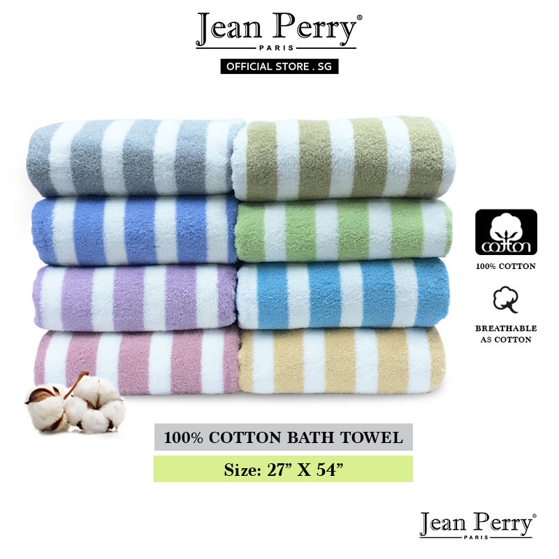 Jean Perry Tokyo Stripe Cotton Bath Towel I Towel I Bathroom Towel I ...