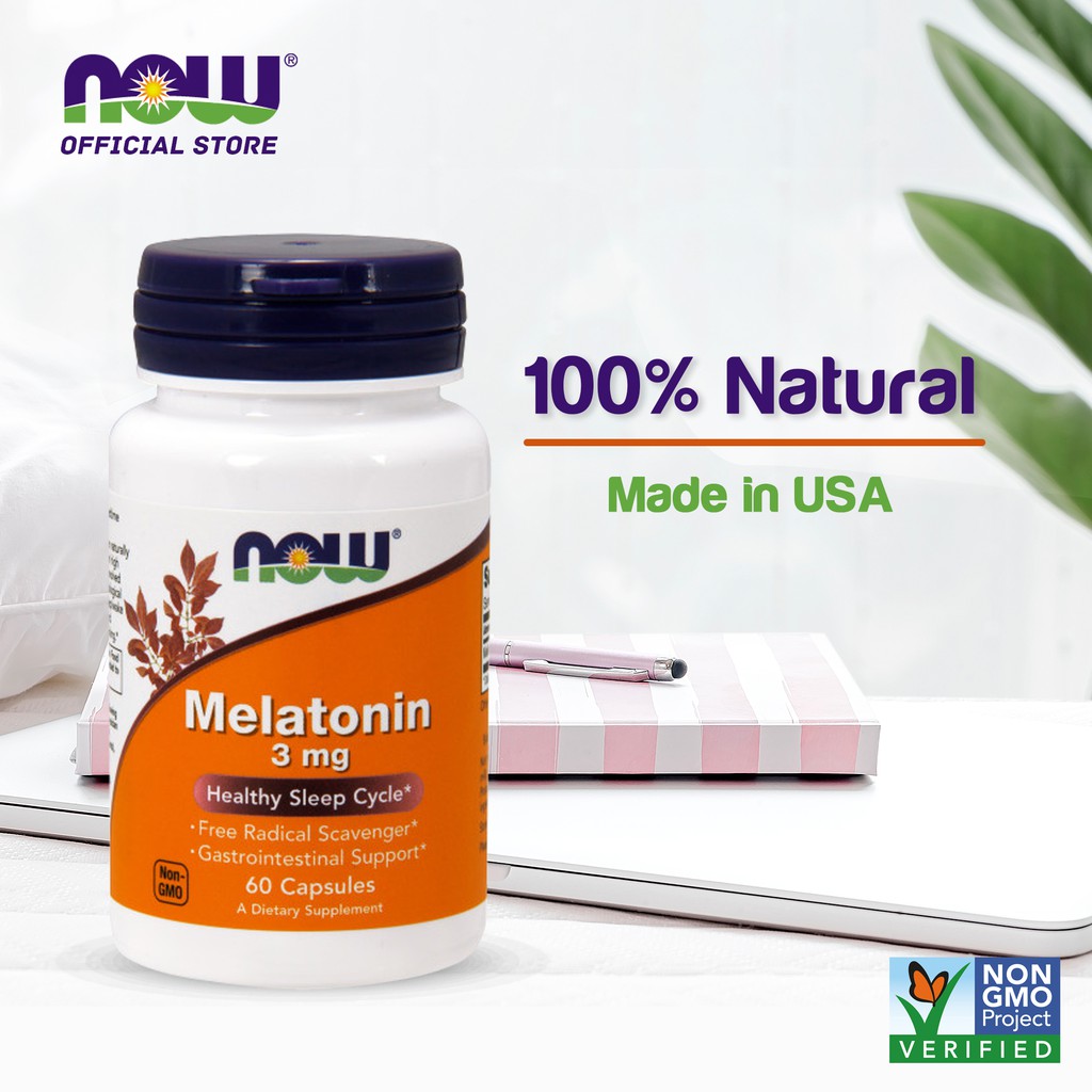 NOW Foods Melatonin 3 mg, 60 Capsules | Shopee Singapore