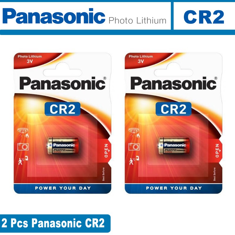 Panasonic CR2 Lithum Batteries Photo Lithium 3V Battery - 2 Piece Pack | Shopee Singapore