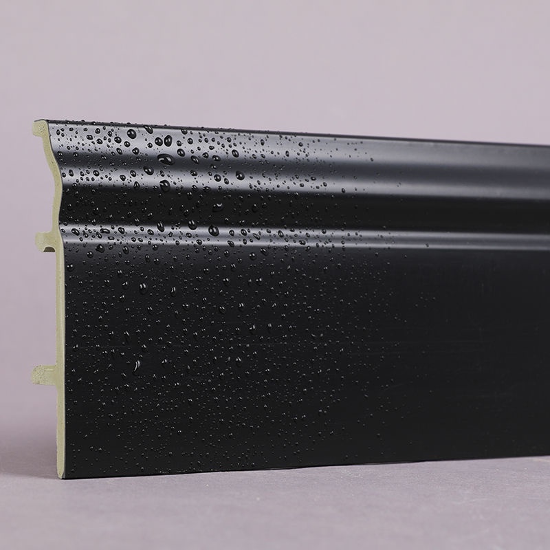 8cm Wood Plastic Skirting Line Bamboo Fiber Waterproof Baseboard PVC ...