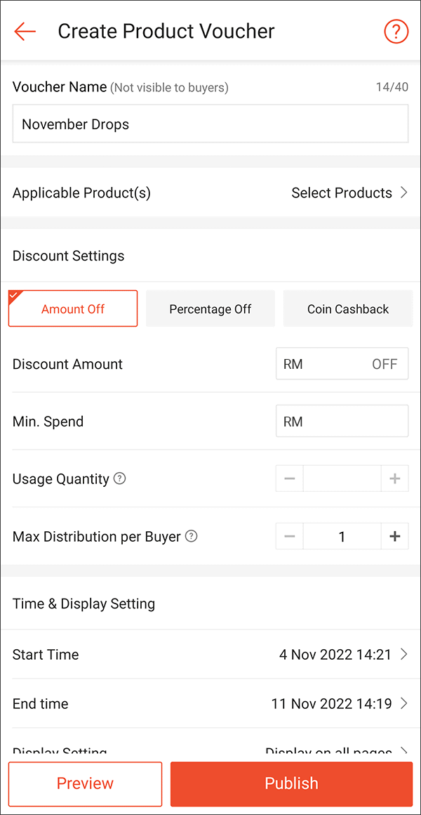 Filling in voucher details | MY Seller Education [Shopee]