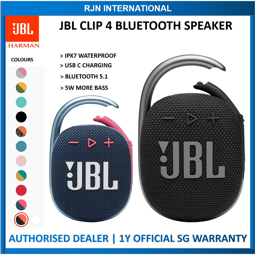 Jbl Clip 4 Wireless Bluetooth speaker | Water proof | Volume control ...