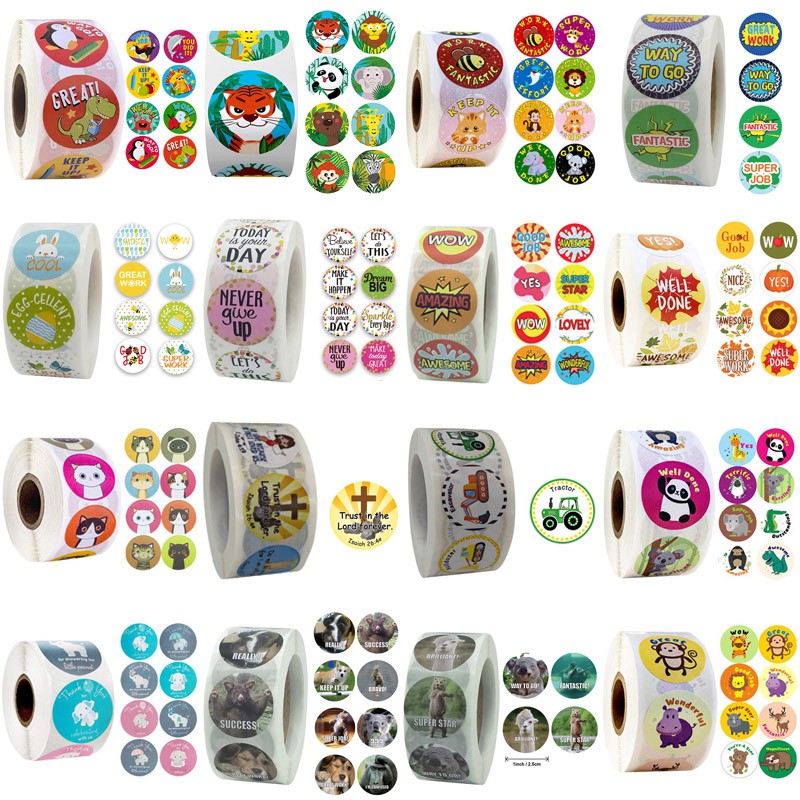 500Pcs/Roll 1Inch Reward Stickers for Motivation for Signal Sticker ...