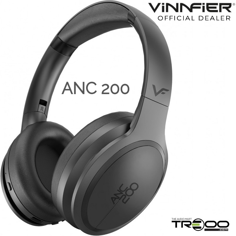 Vinnfier ANC200 Wireless Bluetooth Noise-Cancelling Over-Ear Headphone ...