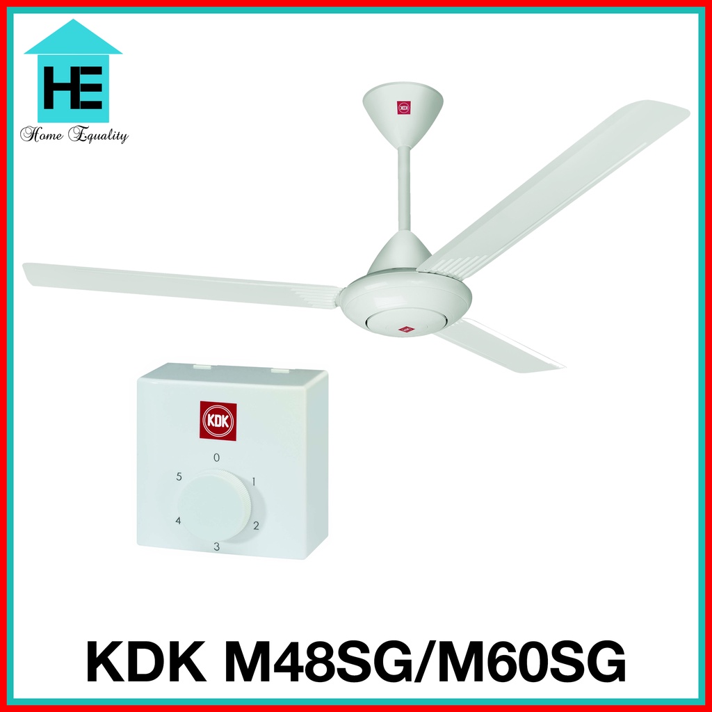 KDK M48SG/M60SG Ceiling Fan 120cm/150cm w/ Regulator | Shopee Singapore
