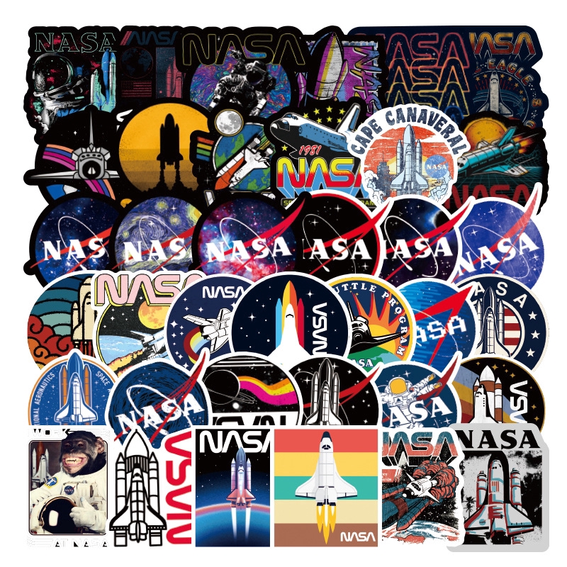 50 pcs NASA & Space Exploration Waterproof PVC Stickers | Shopee Singapore