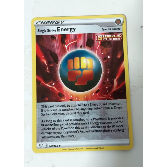 Pokemon single strike energy battle style card | Shopee Singapore