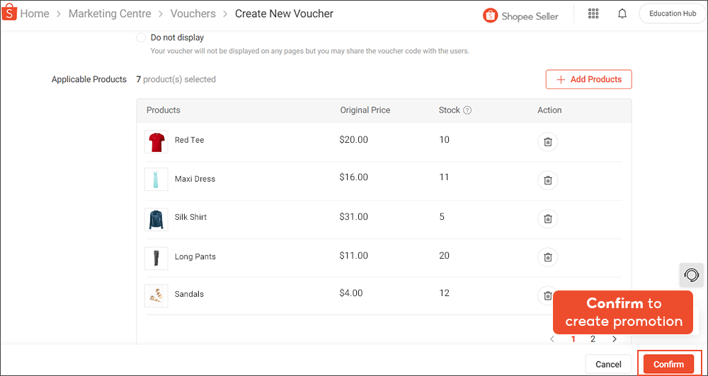 Adding multiple products for promotions | Shopee PH Seller Education Hub