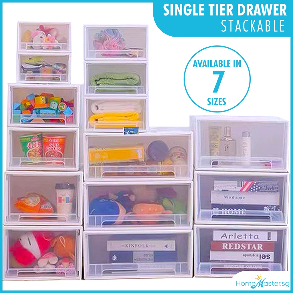 [SG Ready Stock] Stackable Storage Home Organiser/Storage Box/Single ...