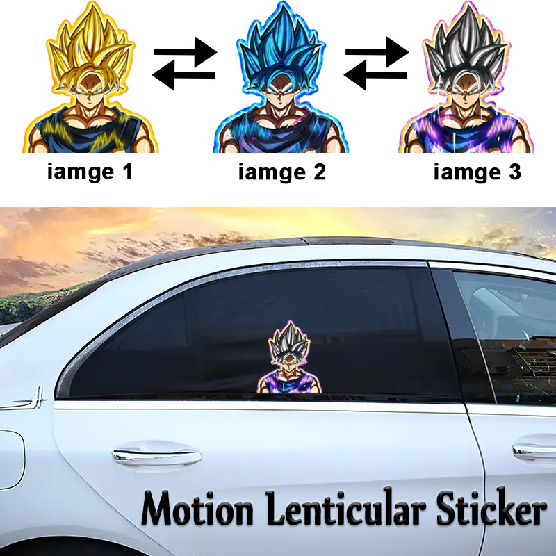 Dragon Ball Ssj Goku Anime Motion Sticker Waterproof Decals for Cars ...