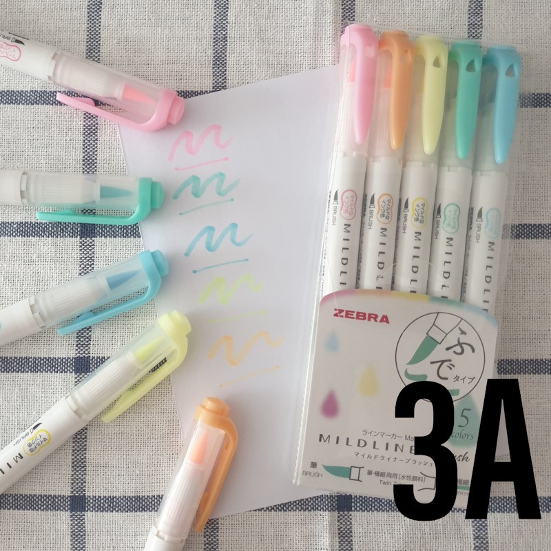 Mildliner Double-Ended Brush – 5 Color Set - Bubble Store