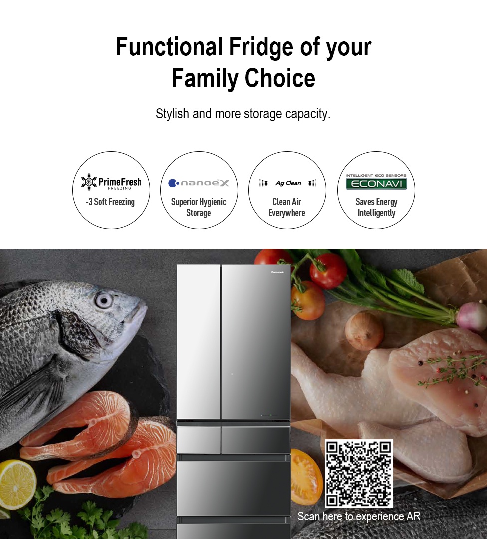 Panasonic Premium MIJ 6-Door Refrigerator NR-F603GT-SS | Shopee Singapore