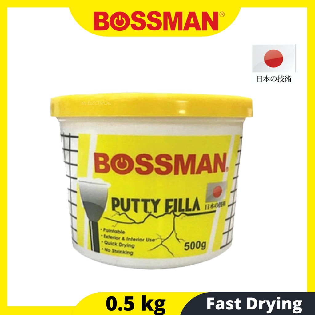 BOSSMAN 0.5kg Putty Filler Resin Clay Powerful Epoxy Adhesive Filling ...