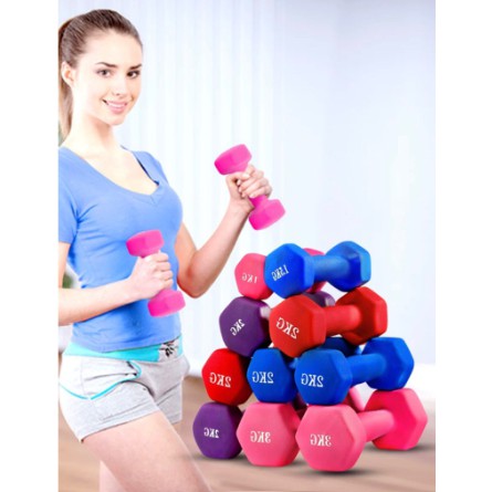 [CLEARANCE SALE] Mini Small Neoprene Dumbbell Set Non-Slip (READY ...