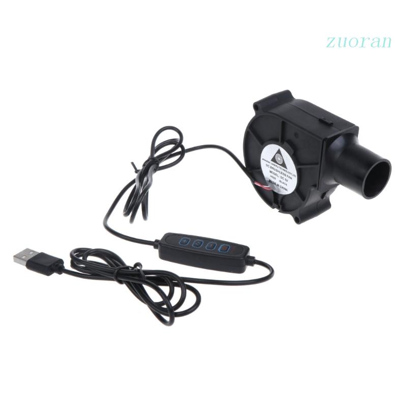 ZUO Mini Turbo Blower 5V USB Plug Blower Fan Centrifugal Fan with Speed ...