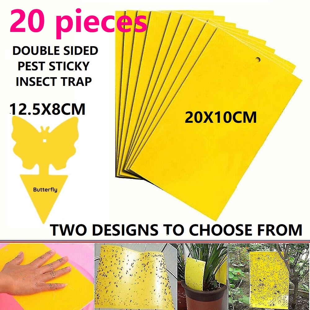 JCLSGP Yellow Pest Sticky Sticker Insects Trap | Shopee Singapore