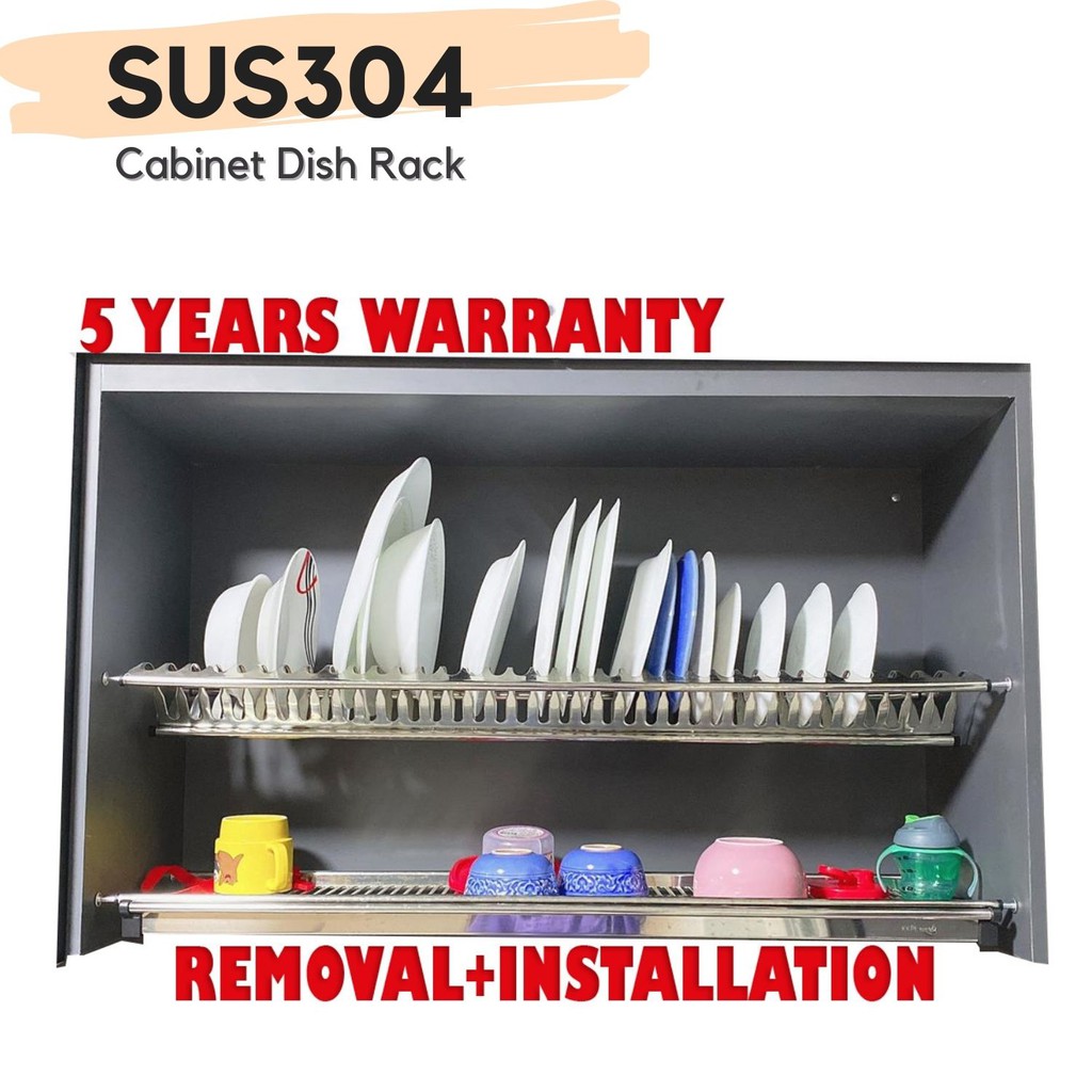🇸🇬Anti-rust SUS304 Stainless Steel Dish Rack for Cabinet Furniture ...