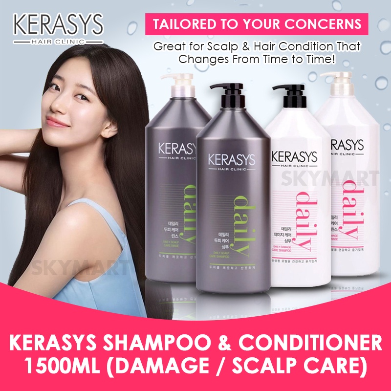 1500ml Kerasys Daily Shampoo Kerasys Daily Scalp Care Shampoo | Shopee ...