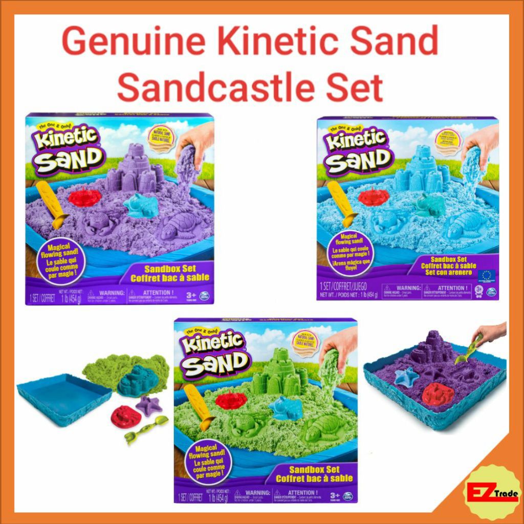 Spin Master Kinetic Sand Sandcastle Sandbox Set 1Lb 6024397 | Shopee ...
