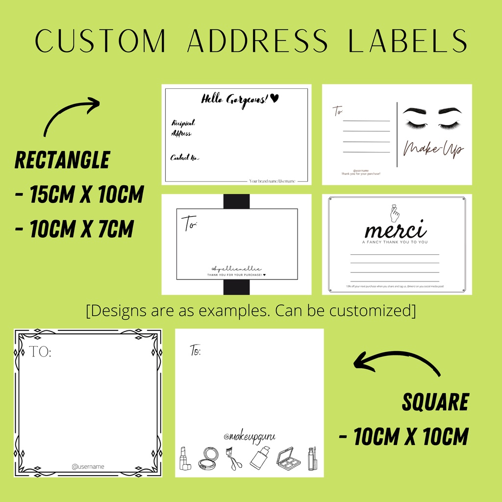 Custom design Mailing Address Sticker, Returned Address, thank you ...