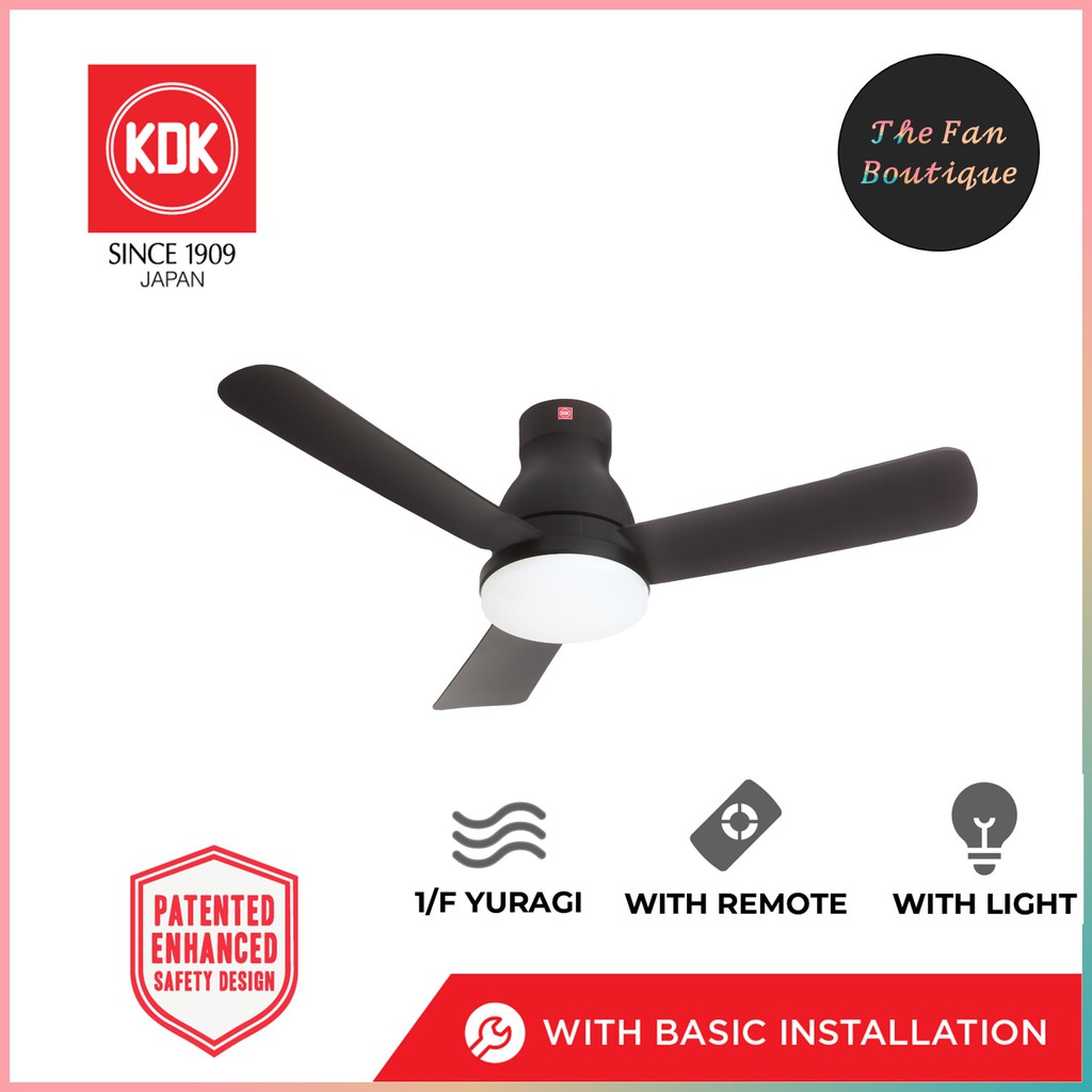 KDK U48FP 48" DC MOTOR CEILING FAN with LED LIGHT AND REMOTE CONTROL ...