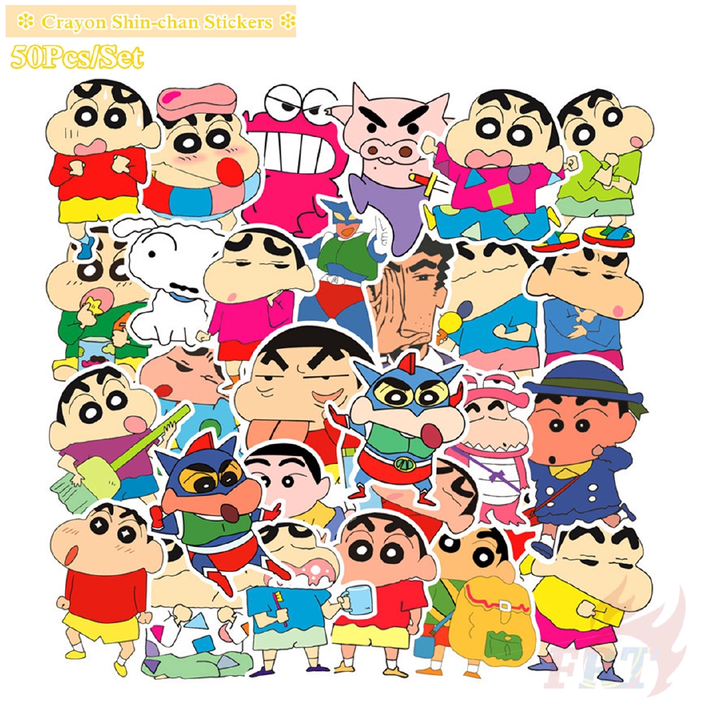 Crayon Shin-chan Series 03 Stickers 50Pcs/Set Yoshito Usui Anime DIY ...