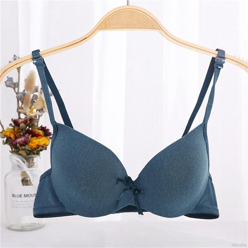Women Seamless Steel Rim Bra Comfortable Girl Colored Thin Side ...