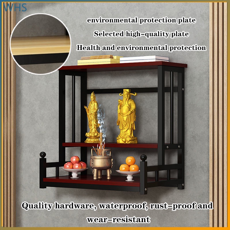 Wall-mounted Buddhist shrine hanging cabinet Buddha cabinet Buddha platform God of wealth shrine ...