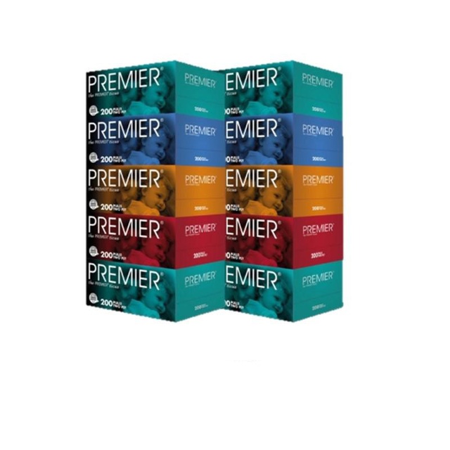 (Bundle of 2) Premier 2ply Classic Facial Tissue 200pc, Pack of 5 ...
