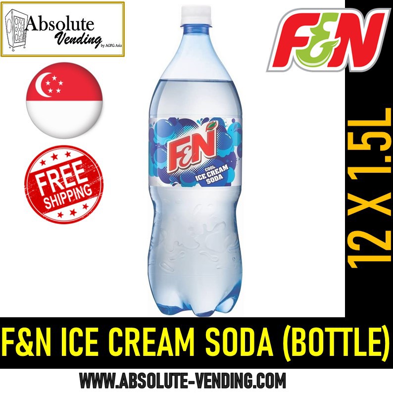 F&N Ice Cream Soda 1.5L X 12 (BOTTLE) - FREE DELIVERY within 3 working ...