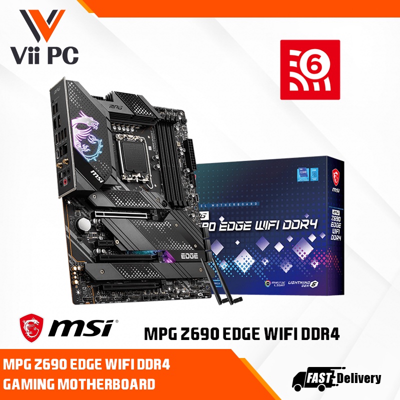 MSI MPG Z690 Edge WiFi DDR4 Gaming Motherboard(ATX,12th Gen Intel ,LGA ...